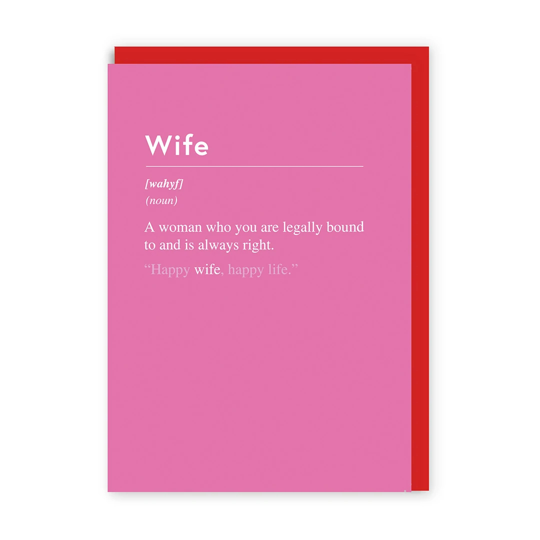 Wife, Always Right Greeting Card | Águas Furtadas Design