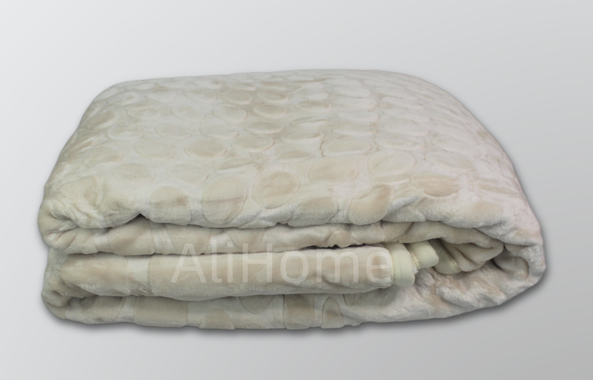 Cobertor Veludo Cavado Bege | AliHome - Têxteis lar