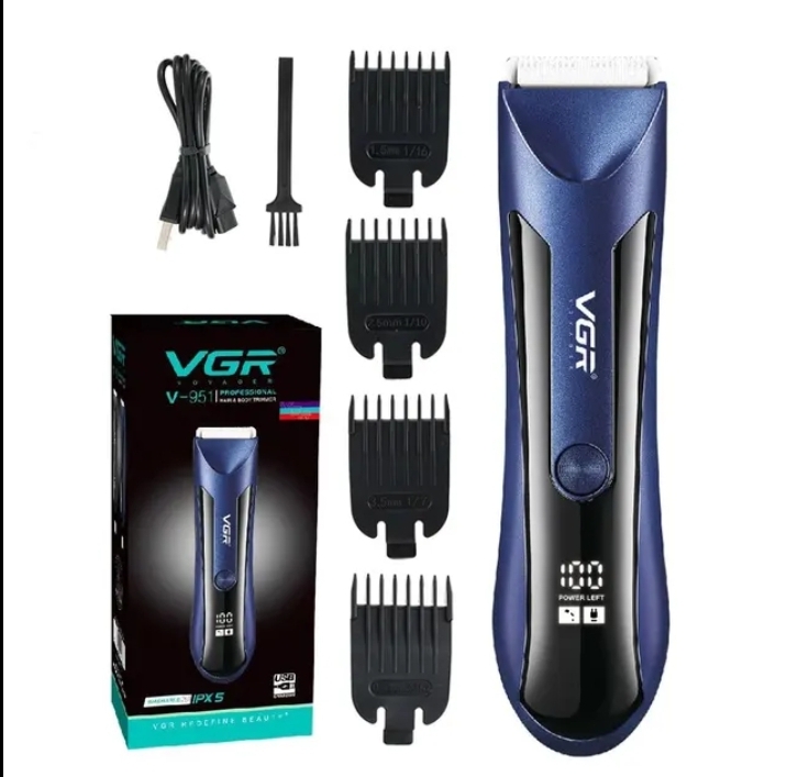 VGR APARADOR TRIMMER DEPILADOR BLUE V-951 VATDB | BarbershopPortugal