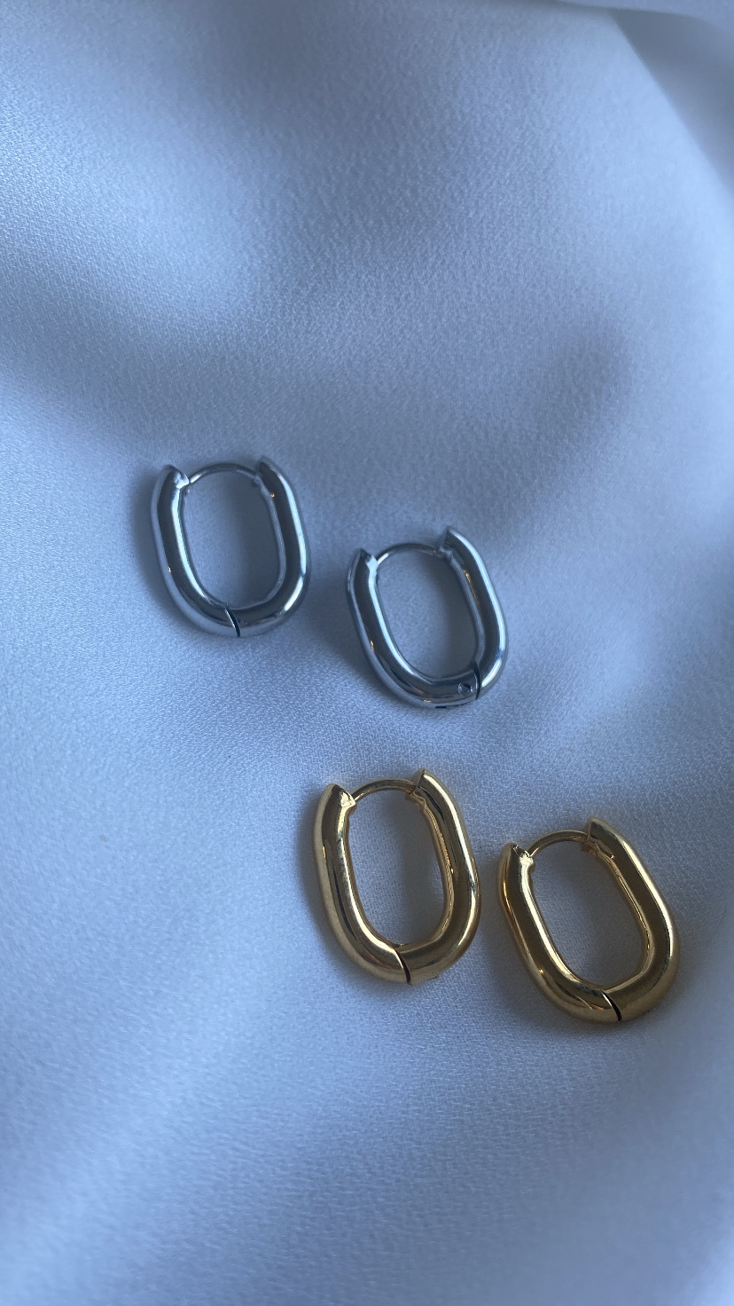 Argolas ovaladas mini | Bijuvera