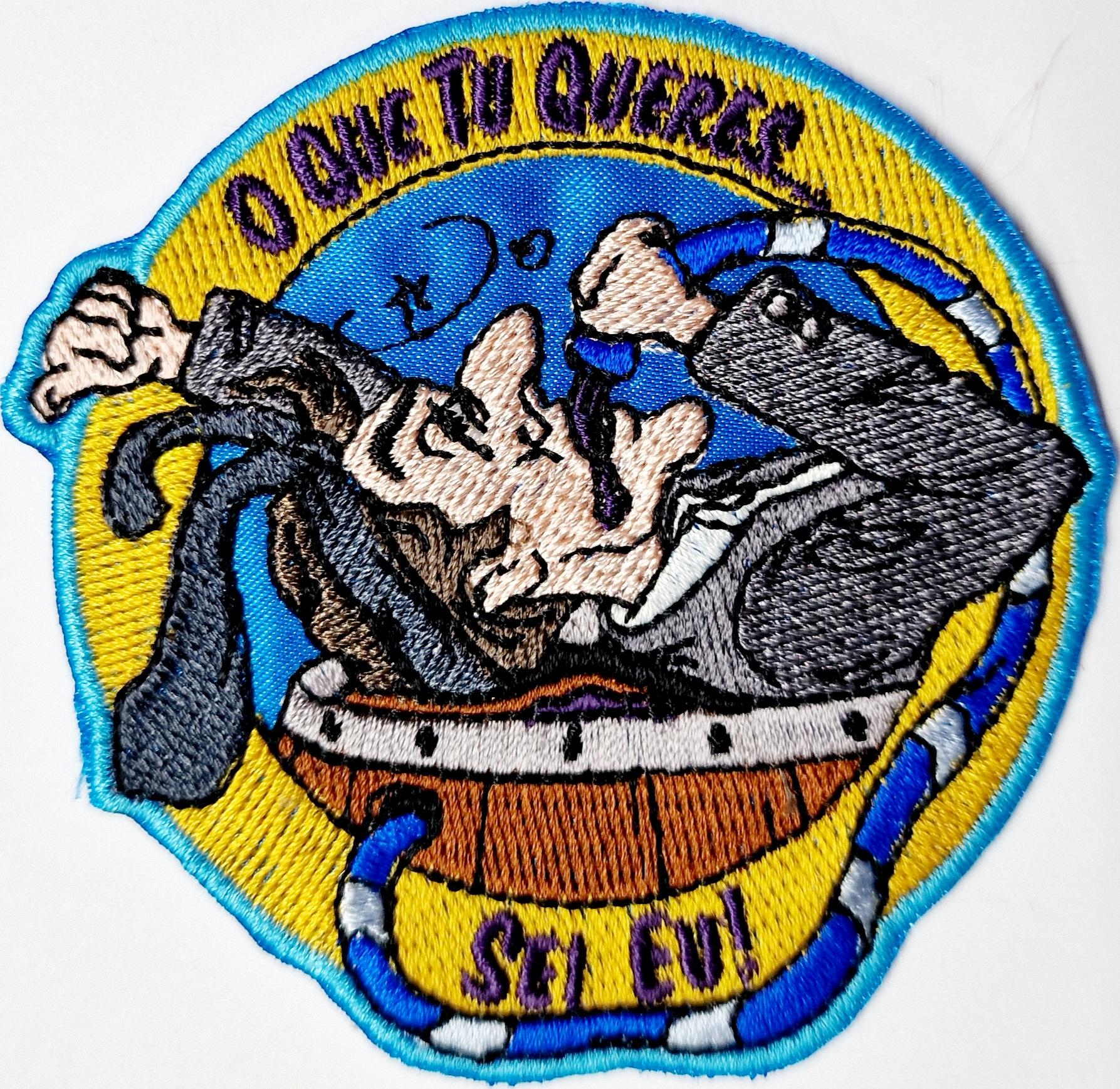 Emblema O que tu queres sei eu! | Bordados Noel