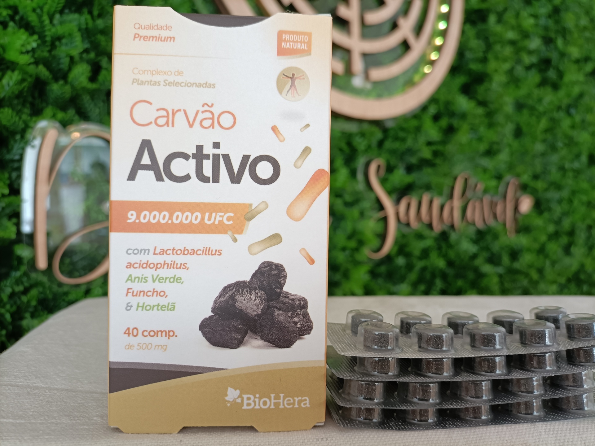 Carvão Activo 40 comp | Desafio Saudável