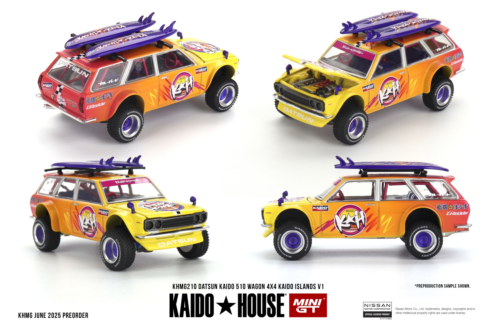 Diecast 1:64 Datsun KAIDO 510 Wagon 4x4 Kaido ISLANDS V1 - Mini GT ...