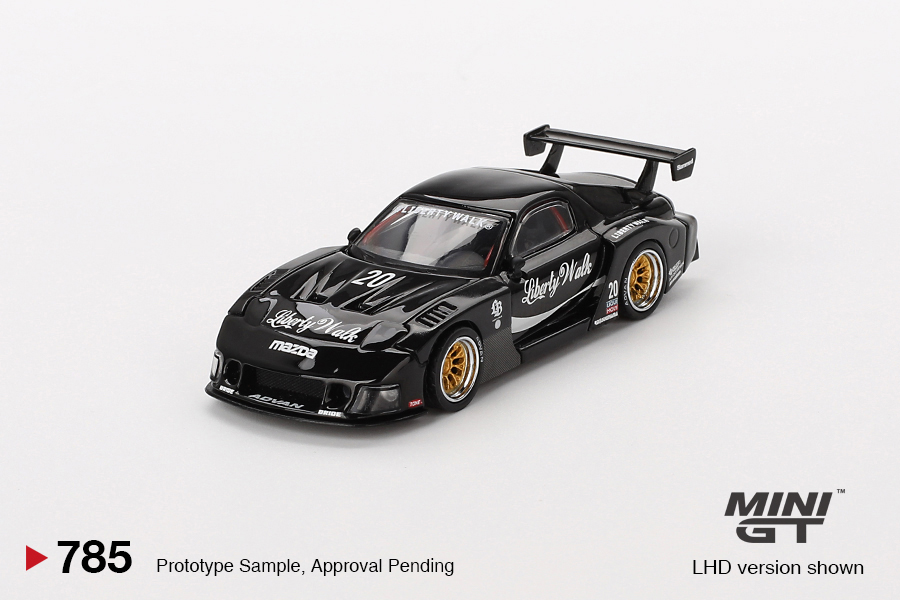 Diecast 1:64 Mazda RX-7 LB-Super Silhouette Liberty Walk Black 2023 ...