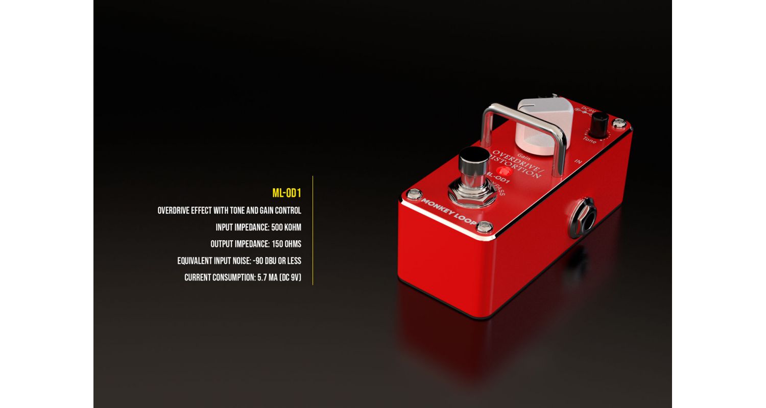 Monkey Loop ML-OD1 Pedal Efecto Overdrive | FLAVIMUSIC