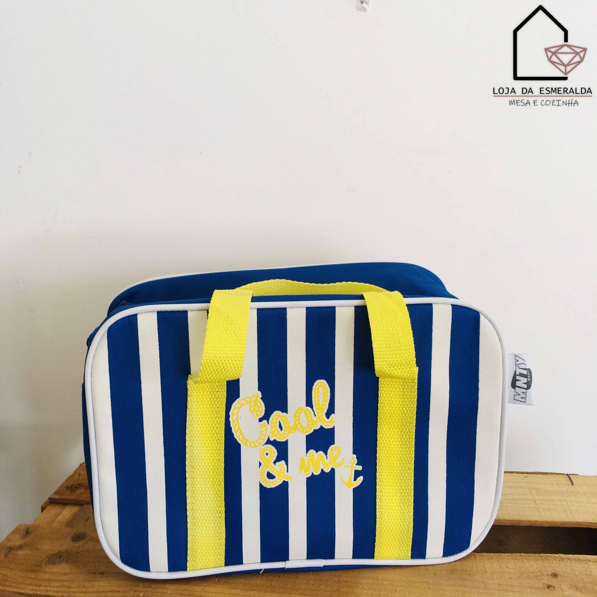 Mala Térmica | Riscas | Azul & Amarelo | Loja da Esmeralda