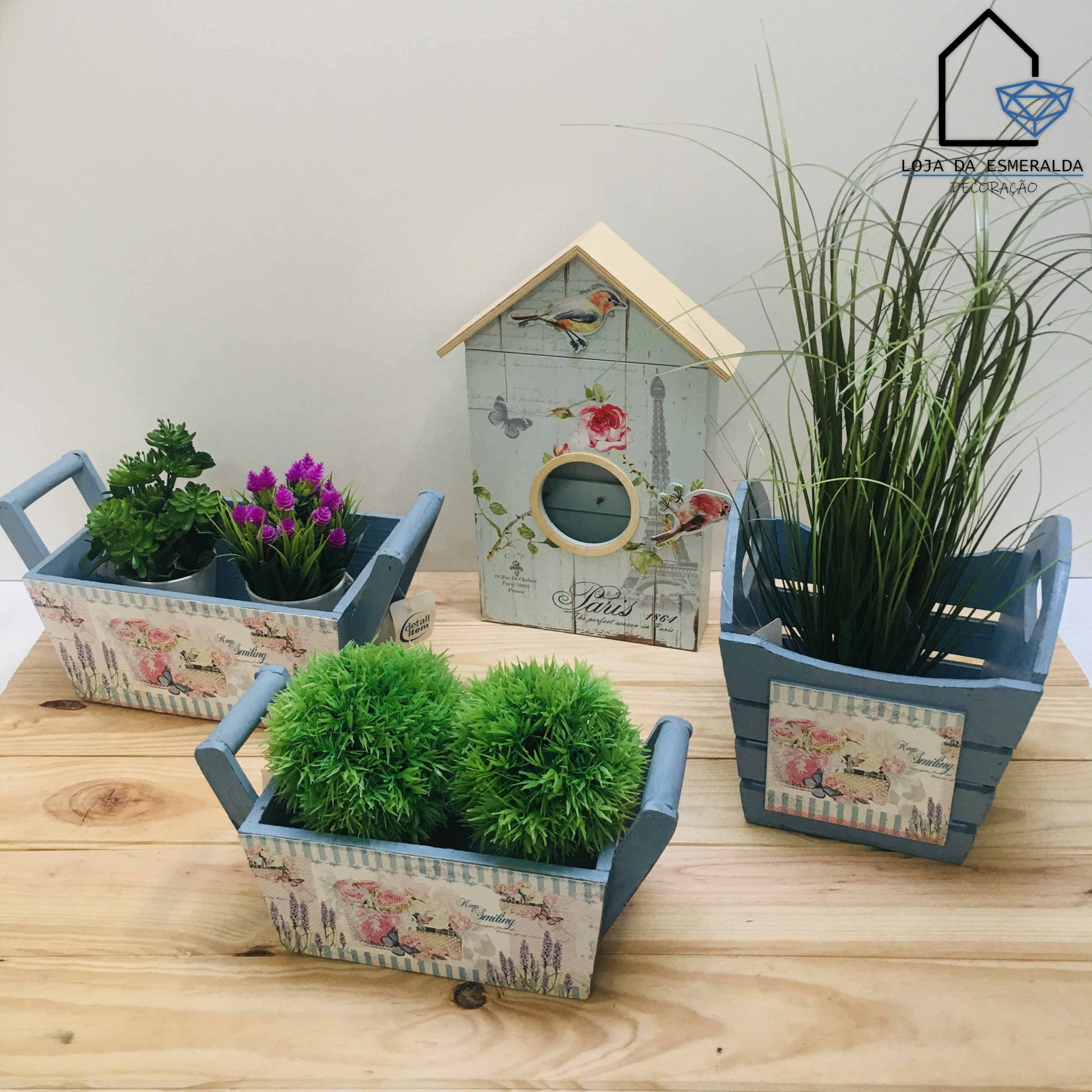 Cestos/Floreiras em Madeira | Loja da Esmeralda