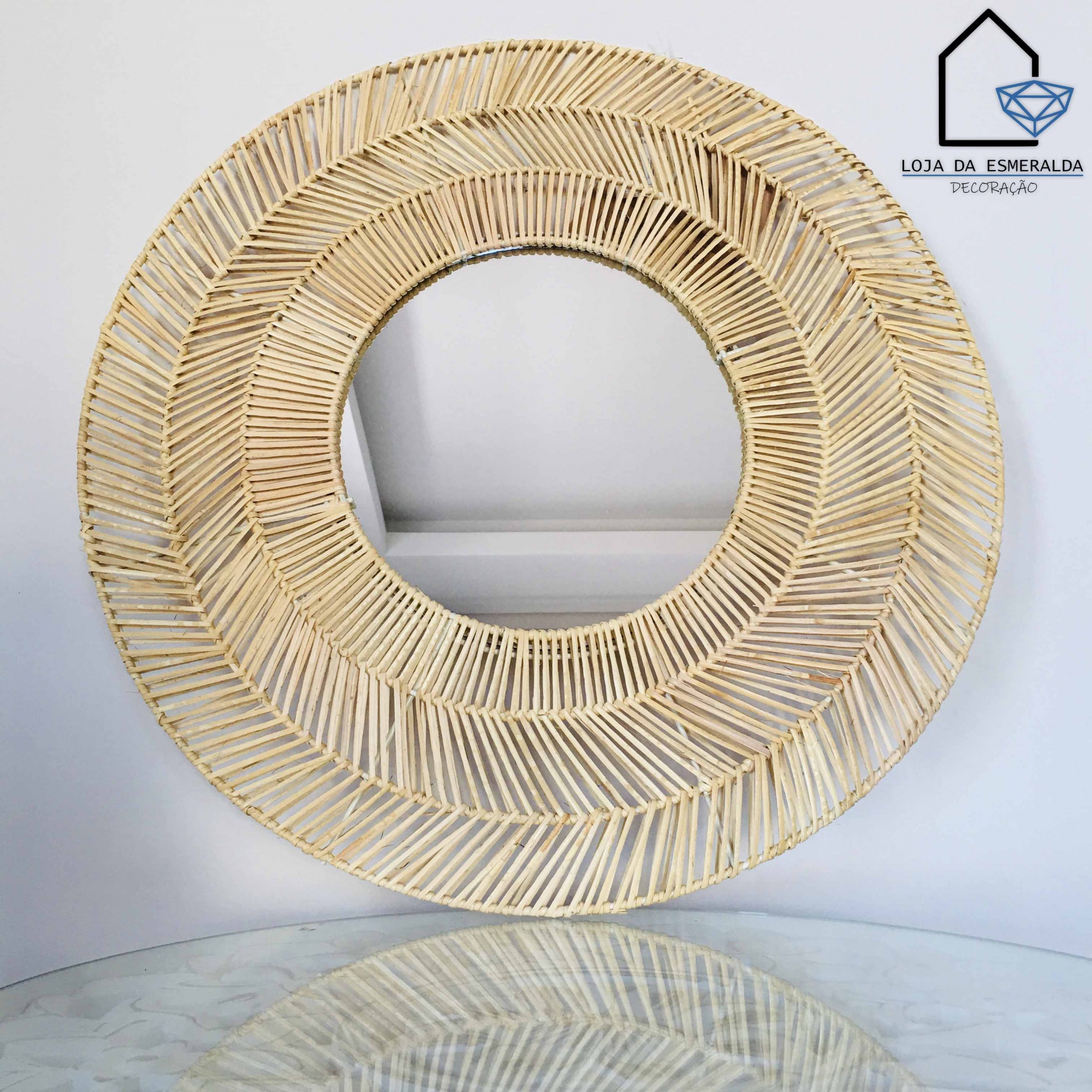 Espelho | Vime | 55x55CM | Loja da Esmeralda