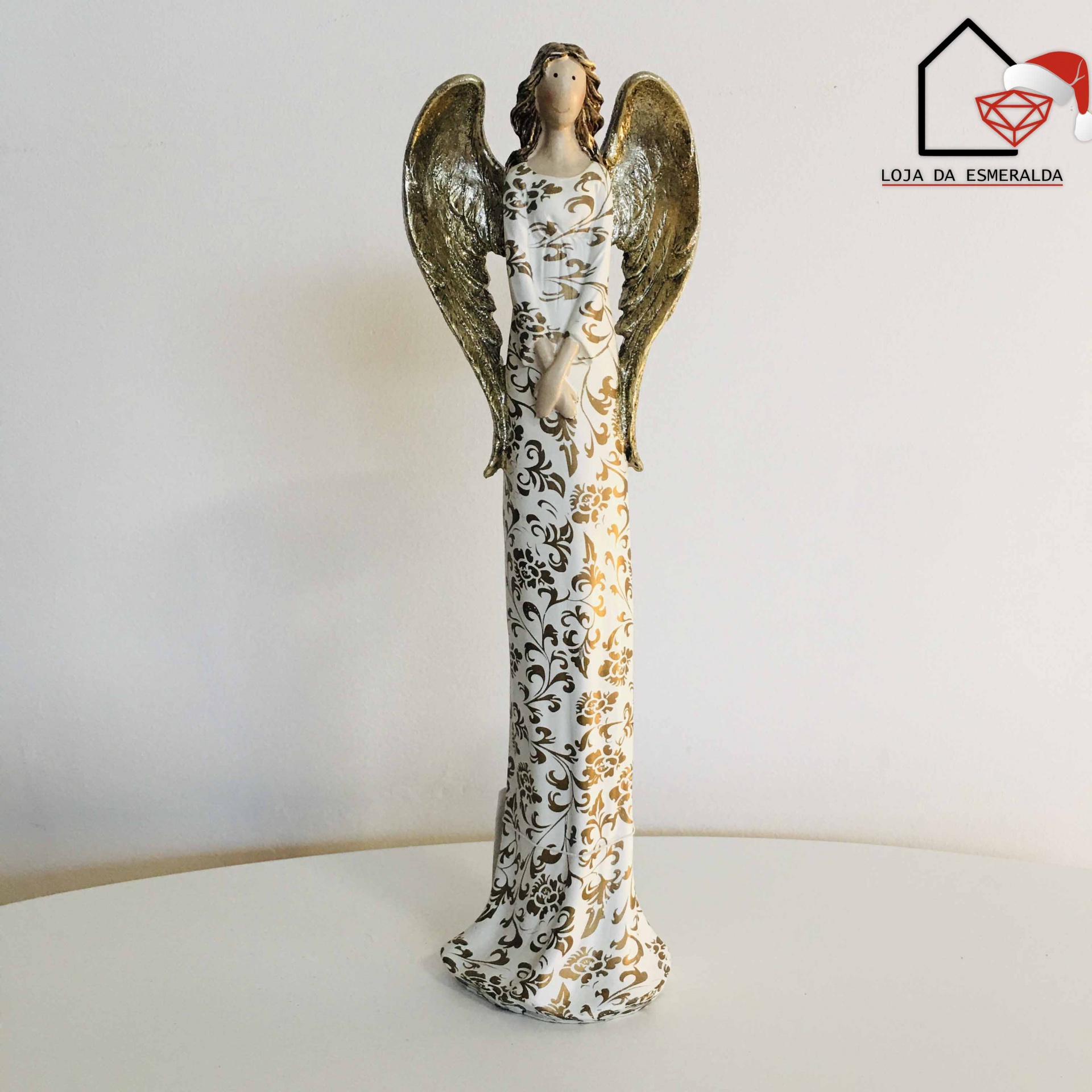 Anjos de Natal | Branco & Dourado | Loja da Esmeralda