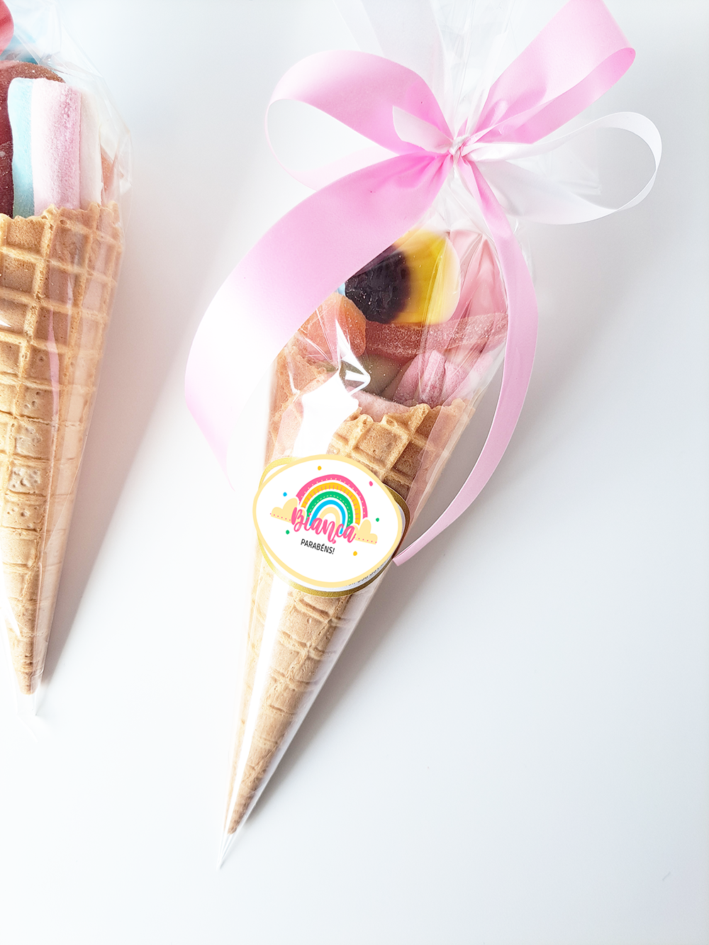 Cone de Bolacha com Gomas | Lembranças para Festas Infantis ou Crianças ...
