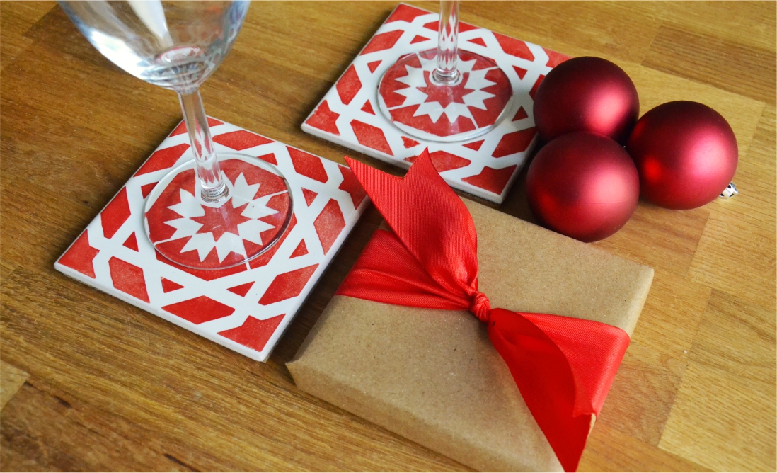 Coasters Set red | TilePassion