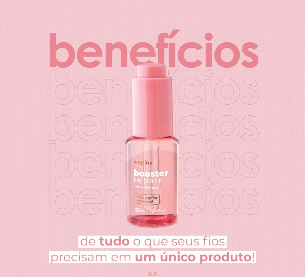 Booster Repair Óleo Capilar 30ml - Wepink | Cacau Chic Market